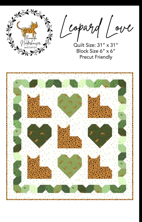 Leopard Love PDF Quilt Pattern - Etsy