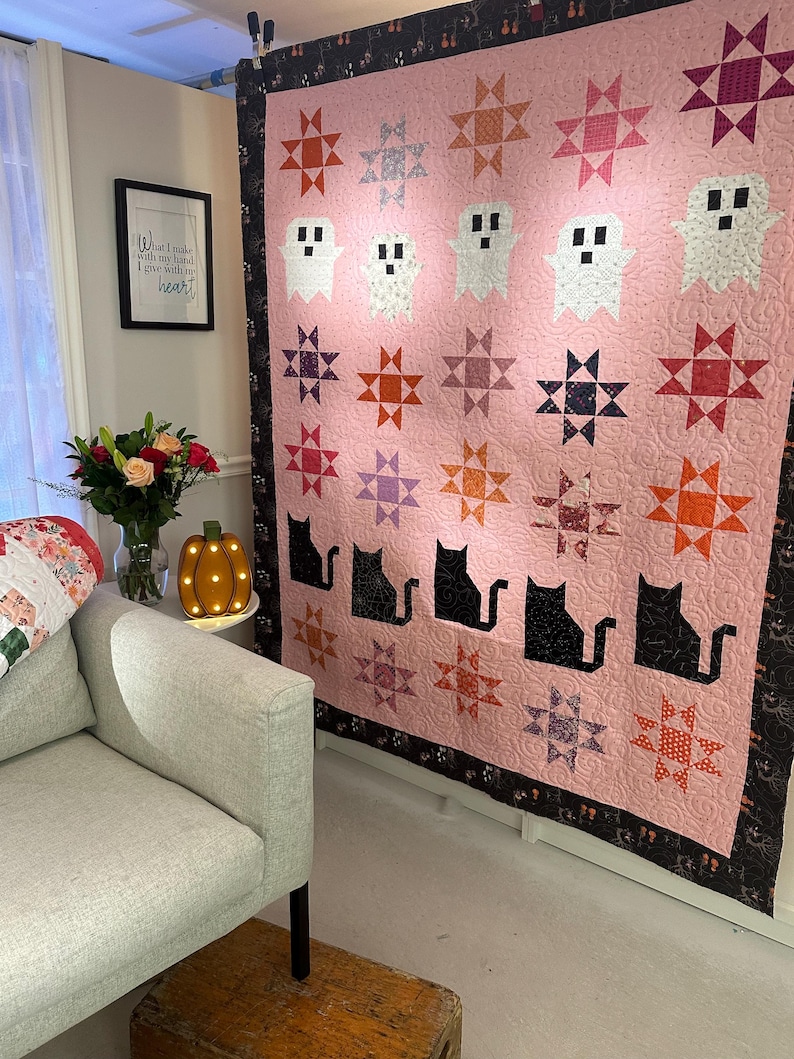 Scaredy Cat Quilt Pattern PDF With Bonus GHOST Pattern - Etsy