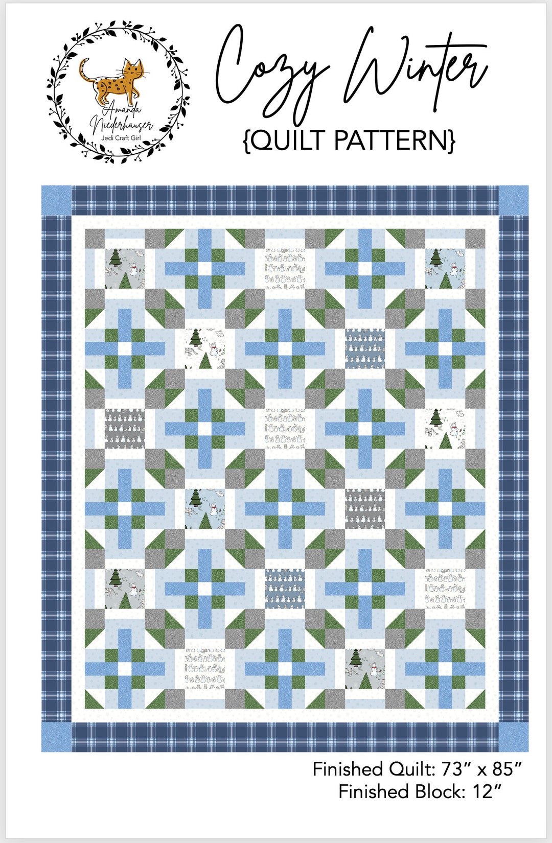 Cozy Winter Quilt Pattern PDF - Etsy