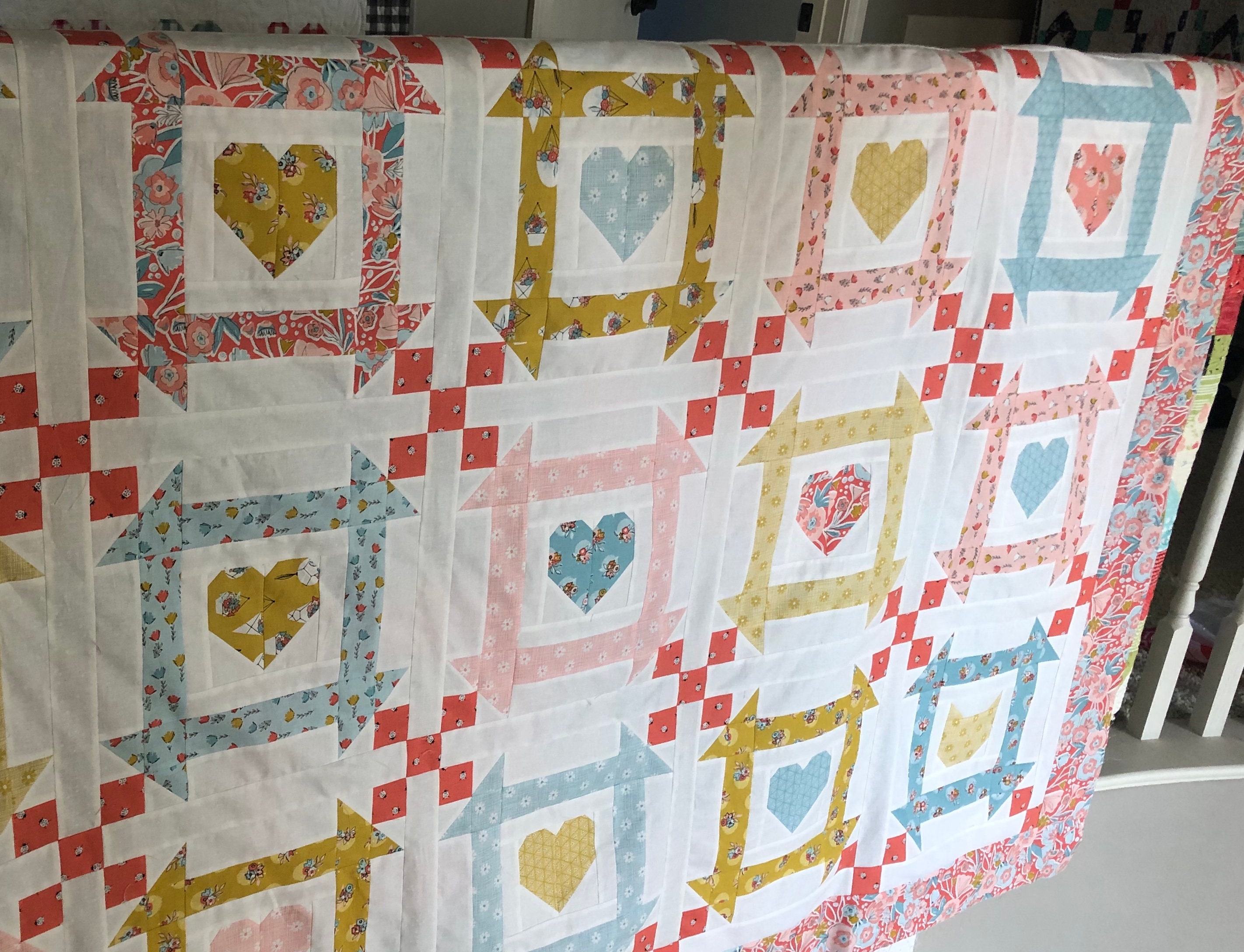 All You Need is Love and a Cat PDF Quilt Pattern Valentine | Etsy