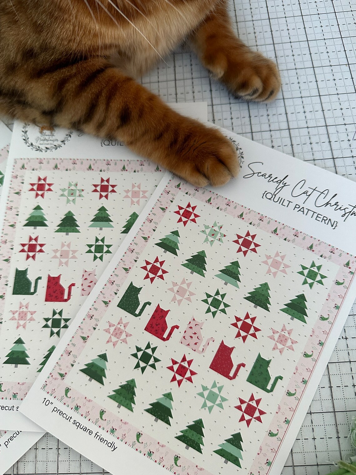 Scaredy Cat Christmas PDF Quilt Pattern - Etsy