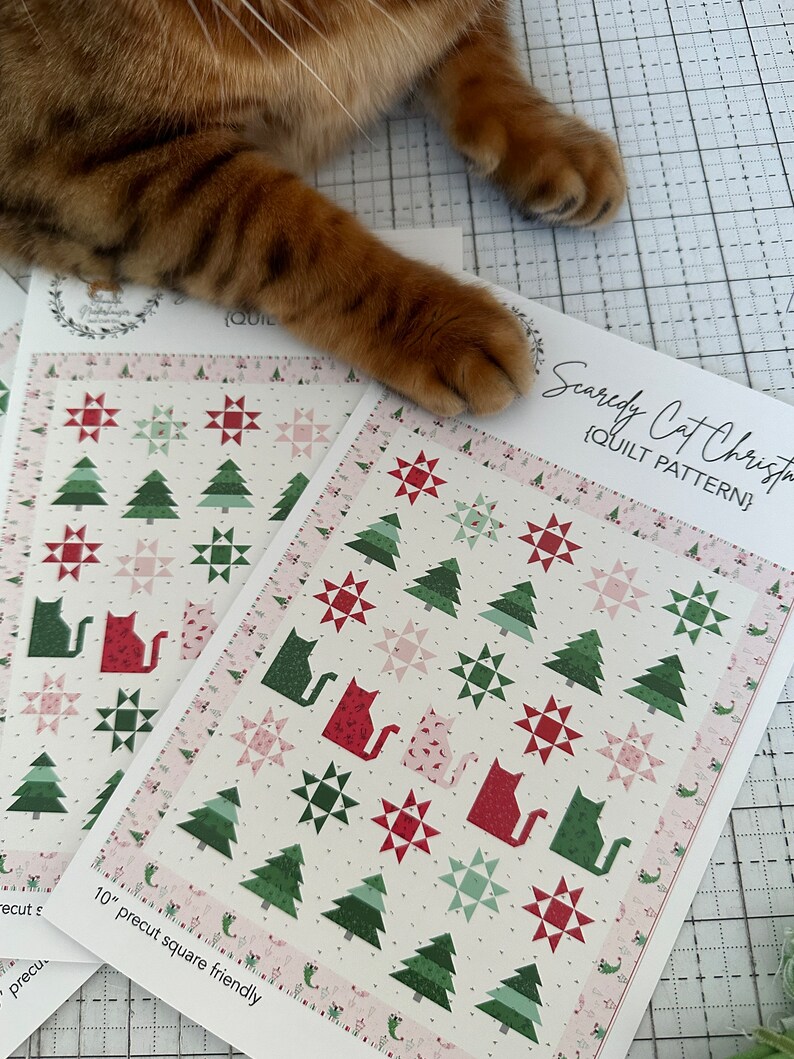 Scaredy Cat Christmas PDF Quilt Pattern - Etsy