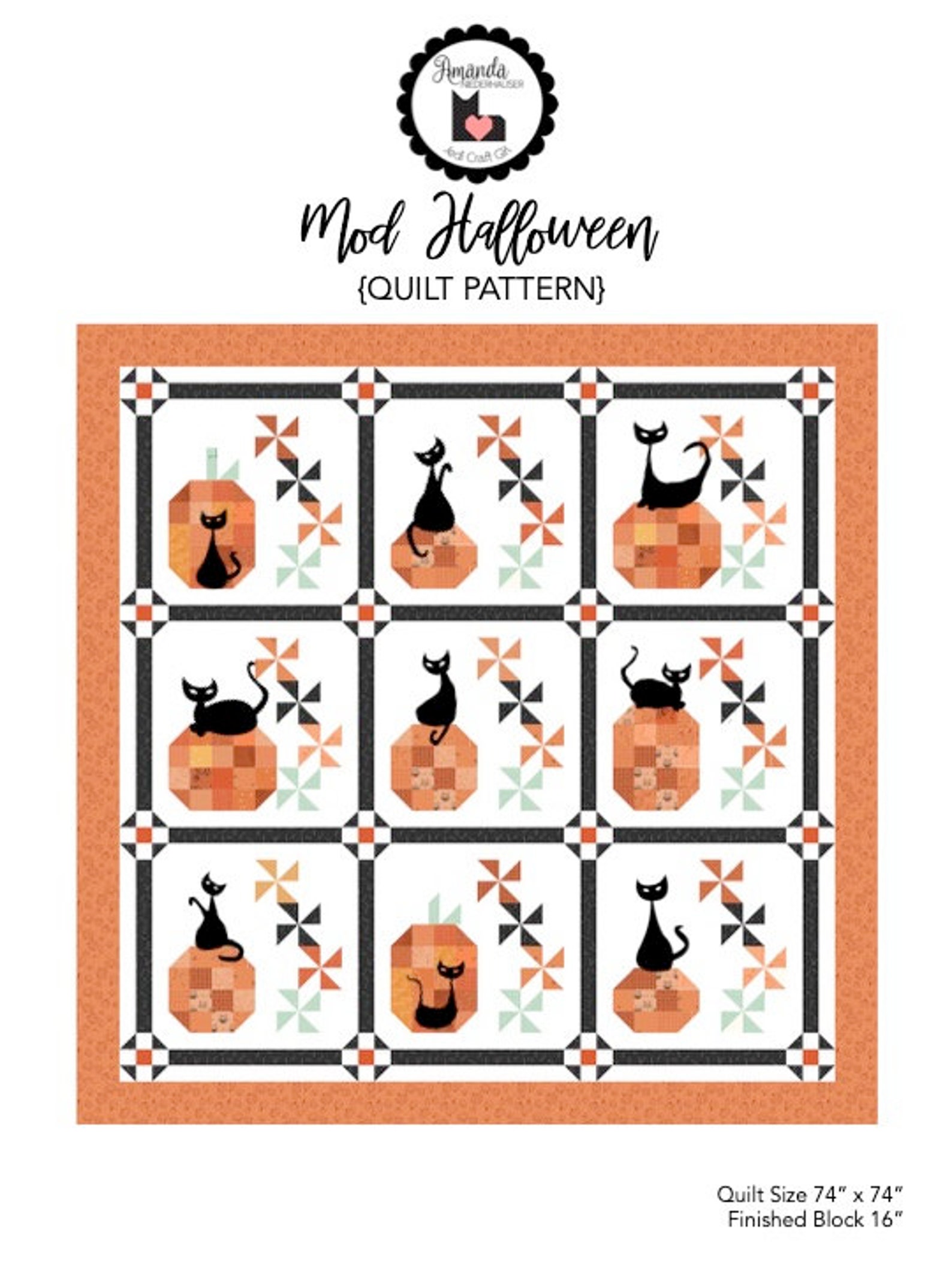 Mod Halloween PDF Quilt Pattern - Etsy