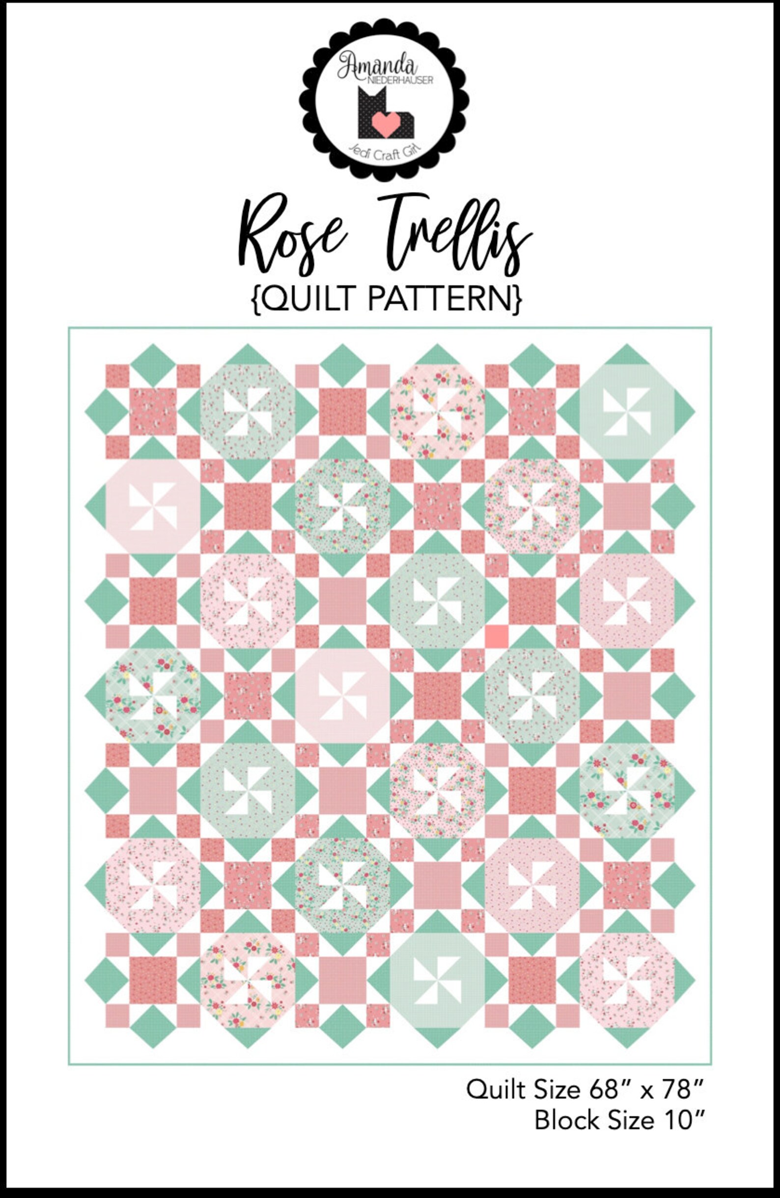Rose Trellis Quilt Pattern, PDF Pattern, Instant DOWNLOAD - Etsy