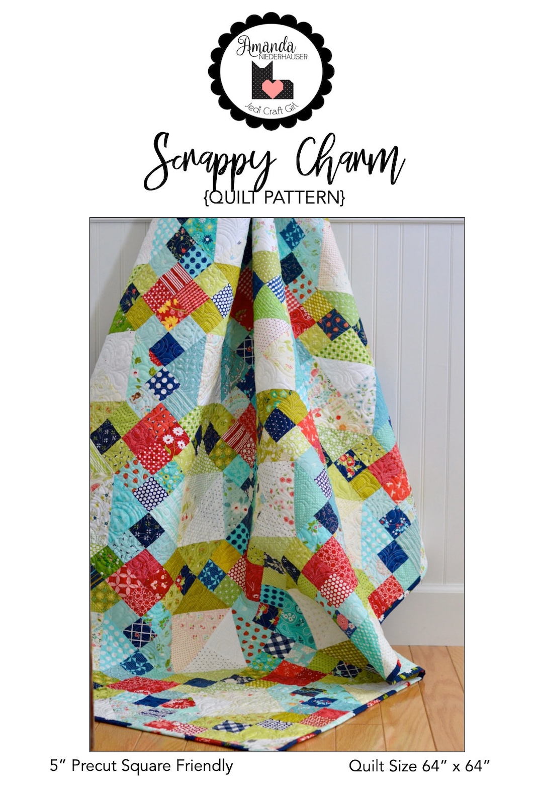 Scrappy Charm PDF Quilt Pattern, Instant DOWNLOAD - Etsy
