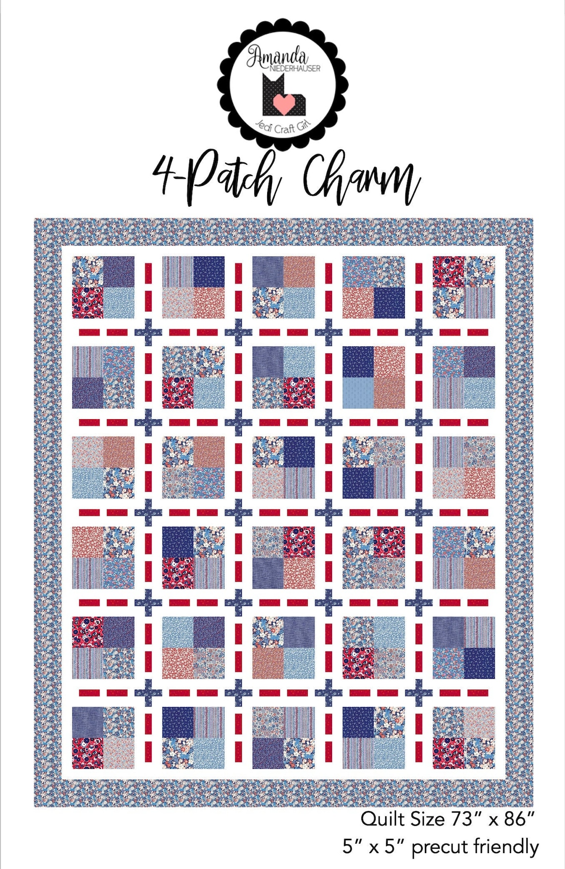 4-patch Charm PDF Quilt Pattern - Etsy