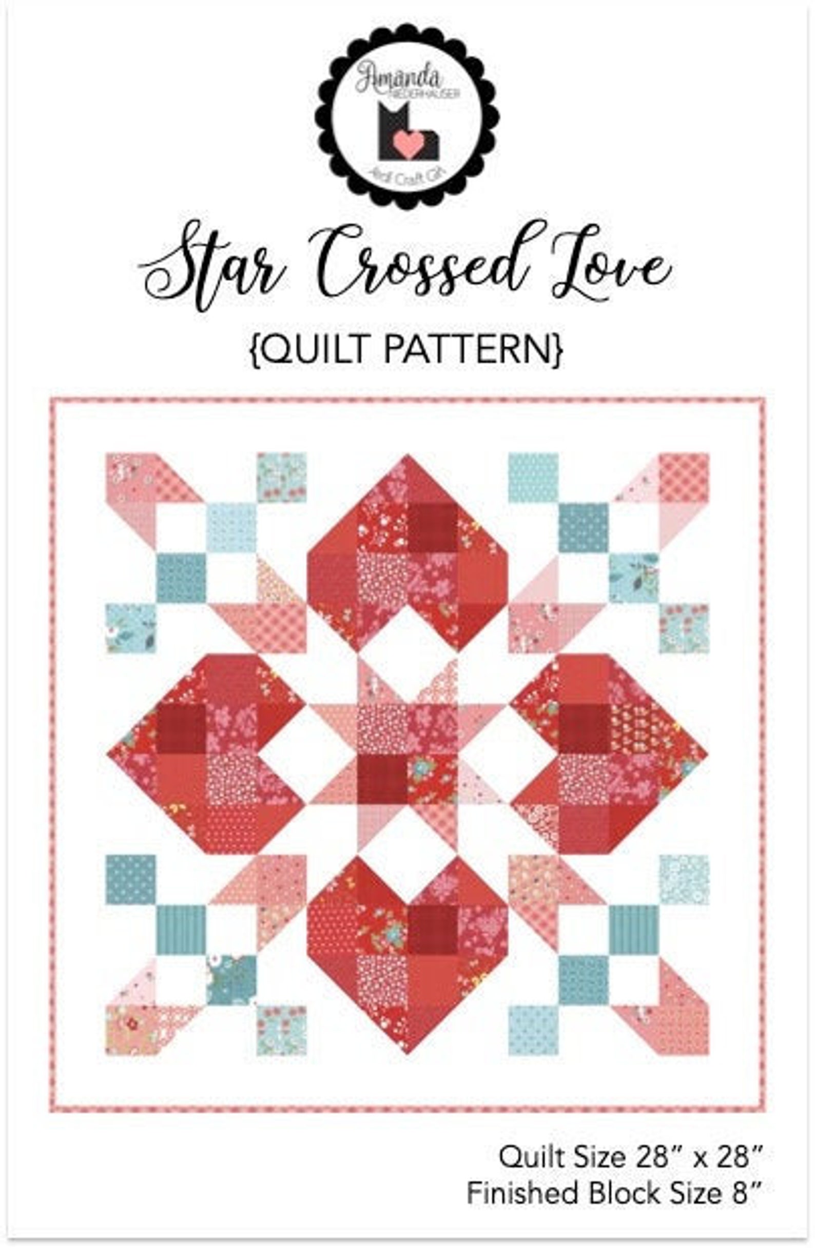 Star Crossed Love PDF Quilt Pattern Valentine Quilt - Etsy