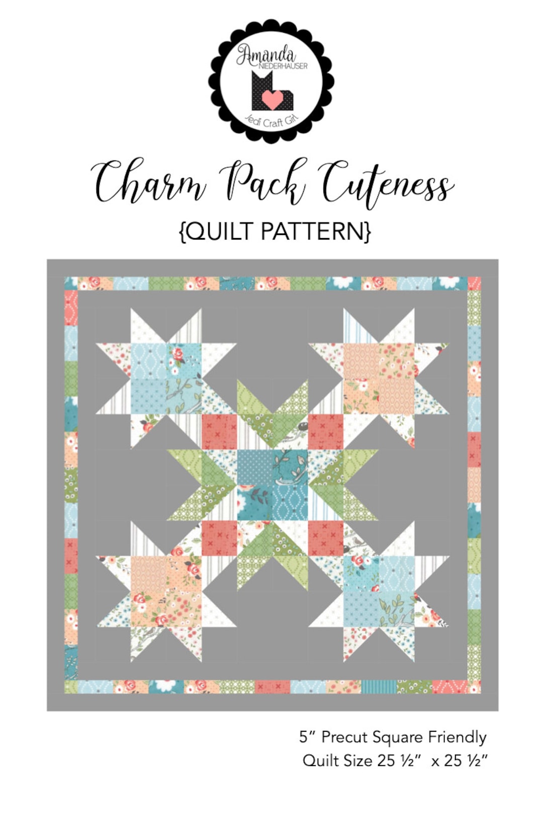 Charm Pack Cuteness PAPER Quilt Pattern - Etsy