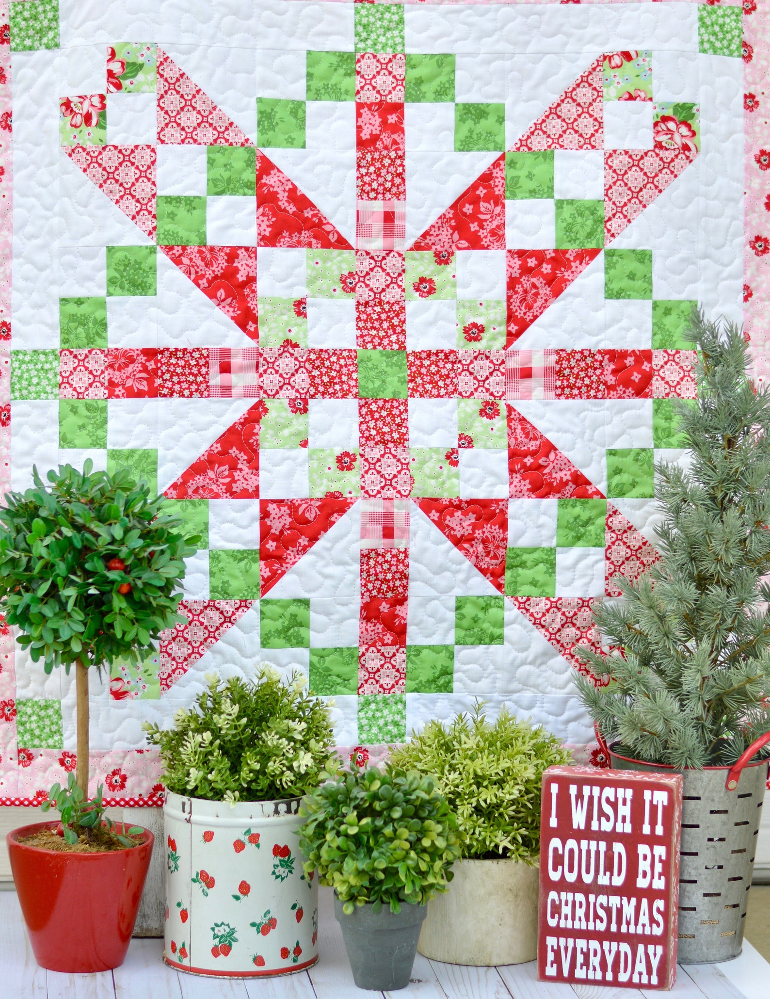 Vintage December Quilt Pattern, PDF Quilt Pattern for Instant Download ...