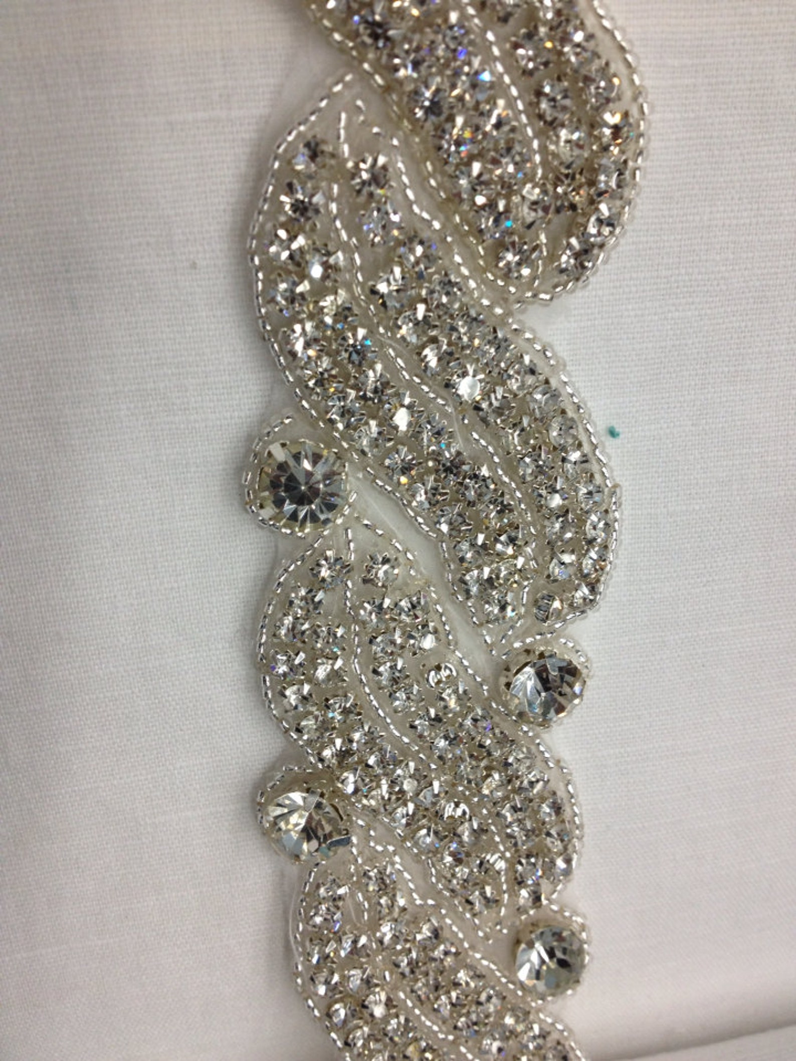 Rhinestone Trim, Beaded Rhinestone Silver Beaded Crystal Trim ,wedding ...