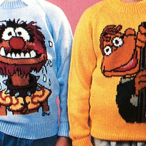The Muppets Knitting Pattern for Sweaters to Fit Child to Adult in Dk ...