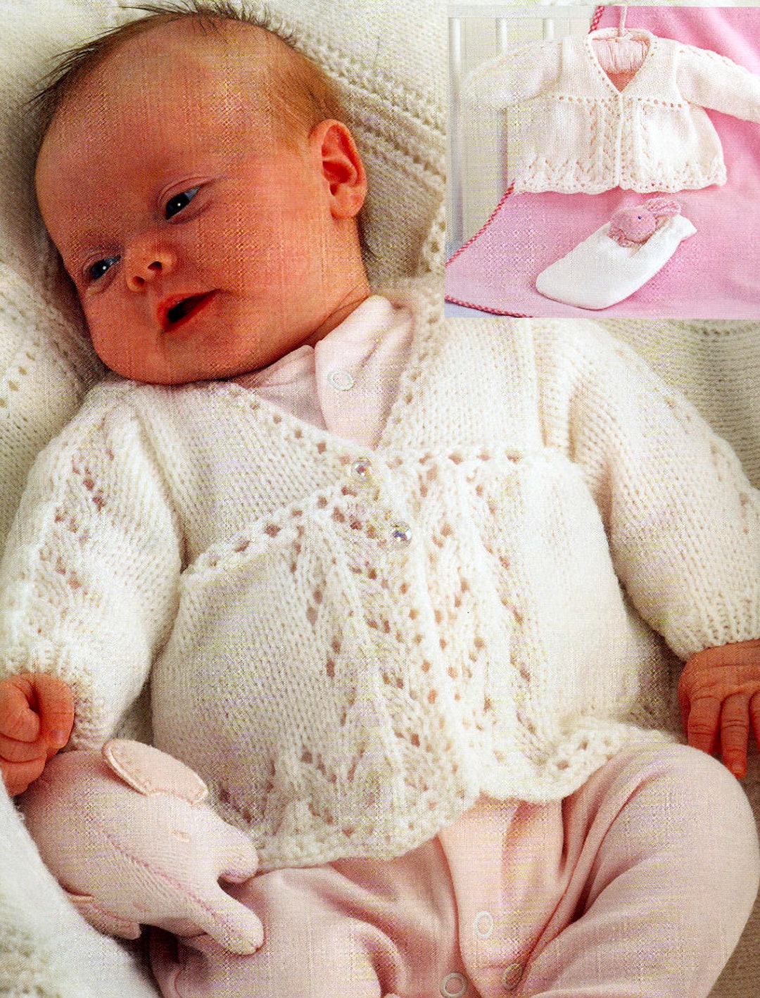 Vintage Knitting Pattern for Baby Matinee Jacket Including Premature ...
