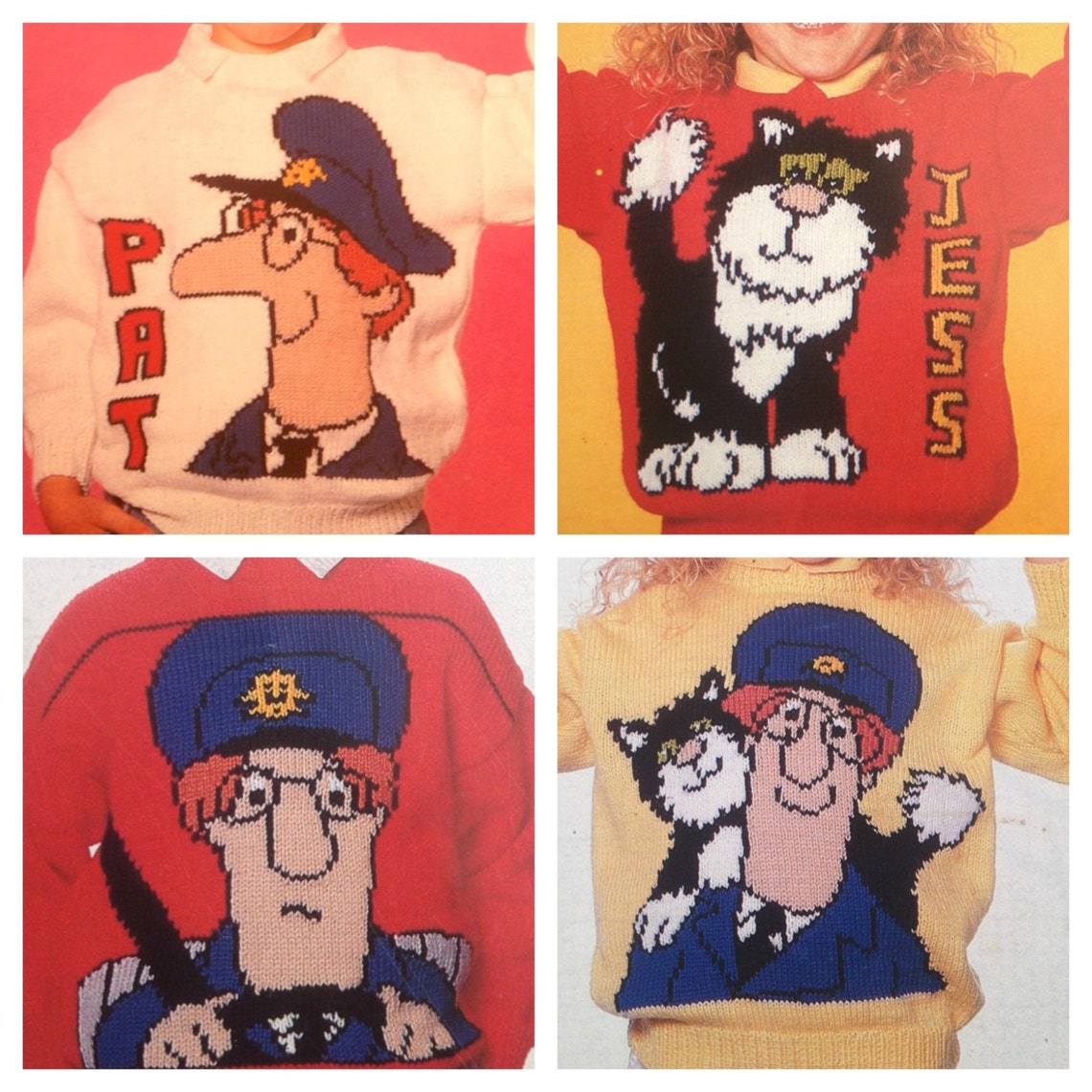 Postman Pat Knitting Pattern Sweaters for Children and Adults - Etsy