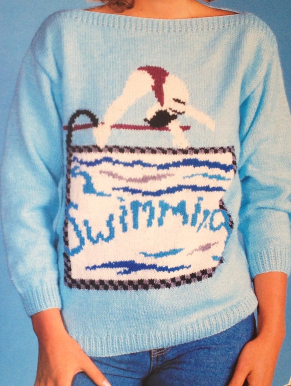 Swimming Sweater Knitting Pattern for Children Women Men | Etsy