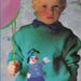 Vintage Knitting Pattern for Children's Sweater With a Circus Clown ...