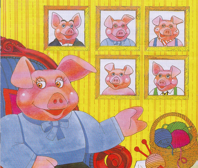 Vintage natwest pigs knitting pattern intarsia chart jumper | Etsy
