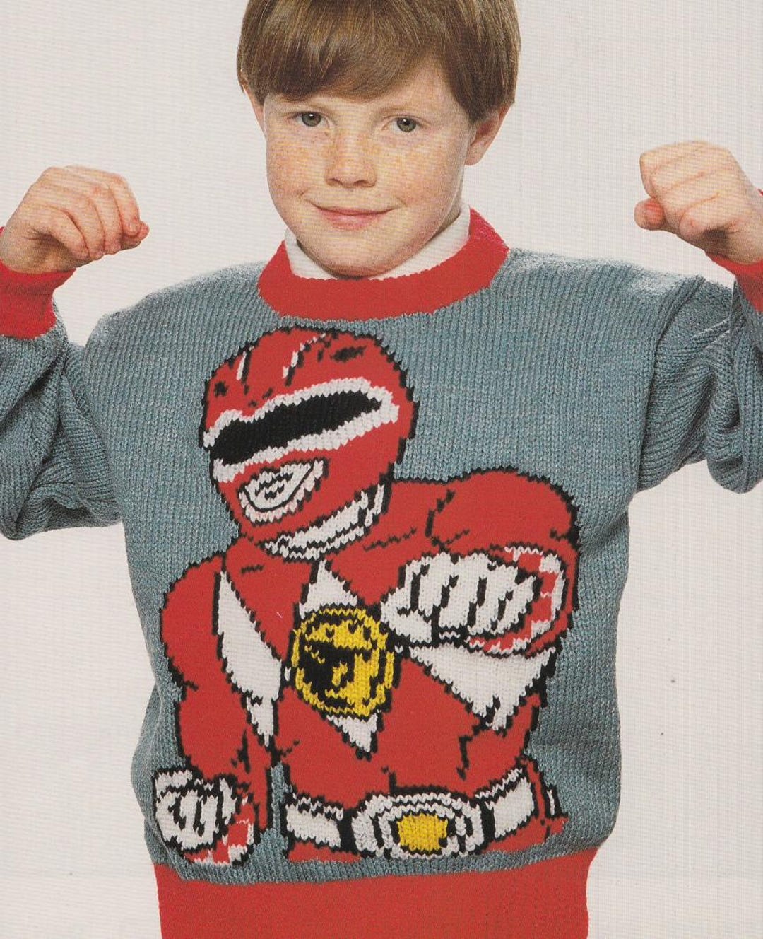 Vintage Knitting Pattern for Power Rangers Sweaters for Children and ...