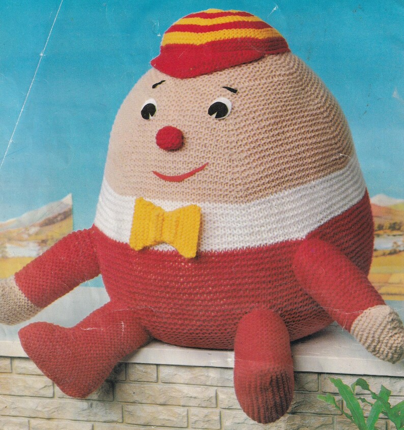 Vintage Knitting Pattern for Humpty Dumpty Toy for Children - Etsy