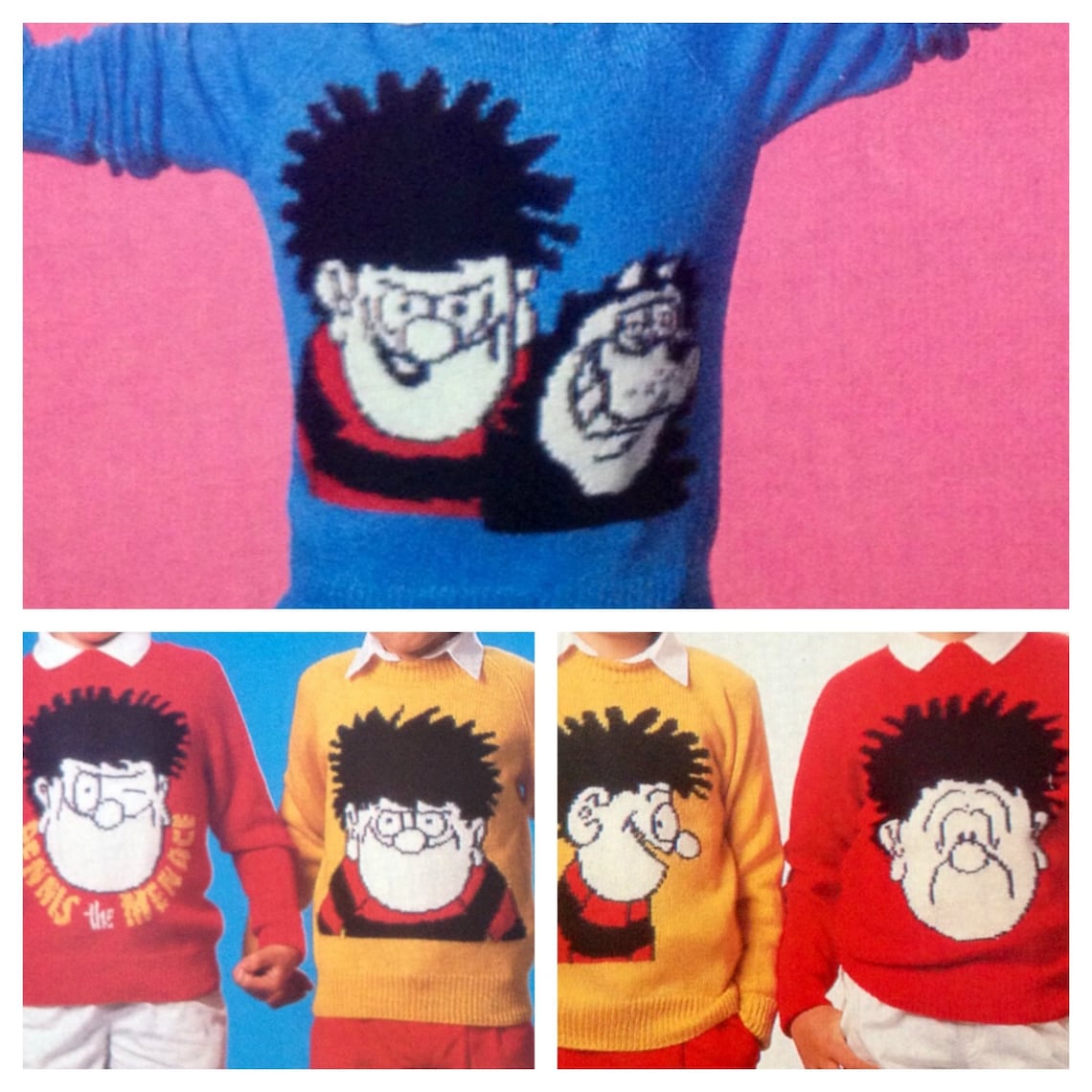 Dennis the Menace Knitting Pattern Sweaters for Children and Adults ...
