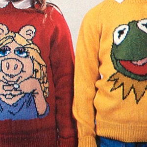 The Muppets Knitting Pattern for Sweaters to Fit Child to Adult in Dk ...