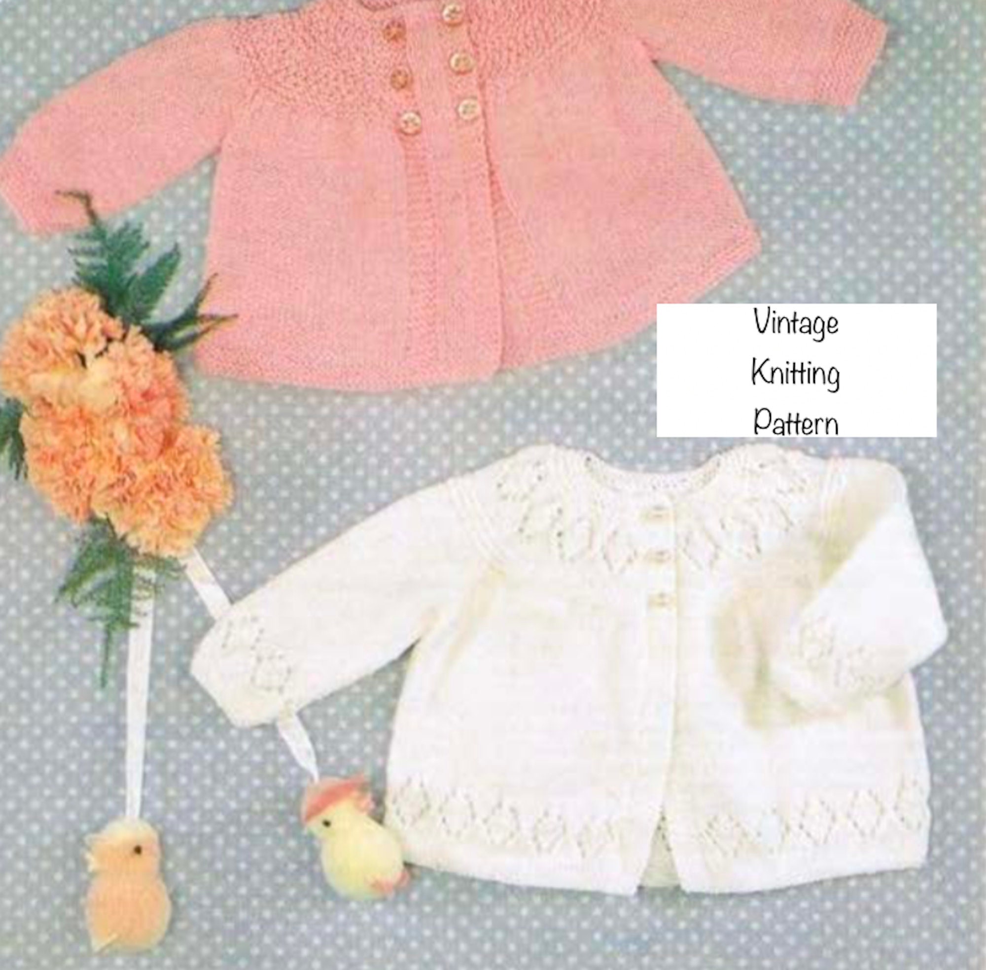Vintage Knitting Pattern for Baby Matinee Jackets Knit in 4 Ply Yarn - Etsy