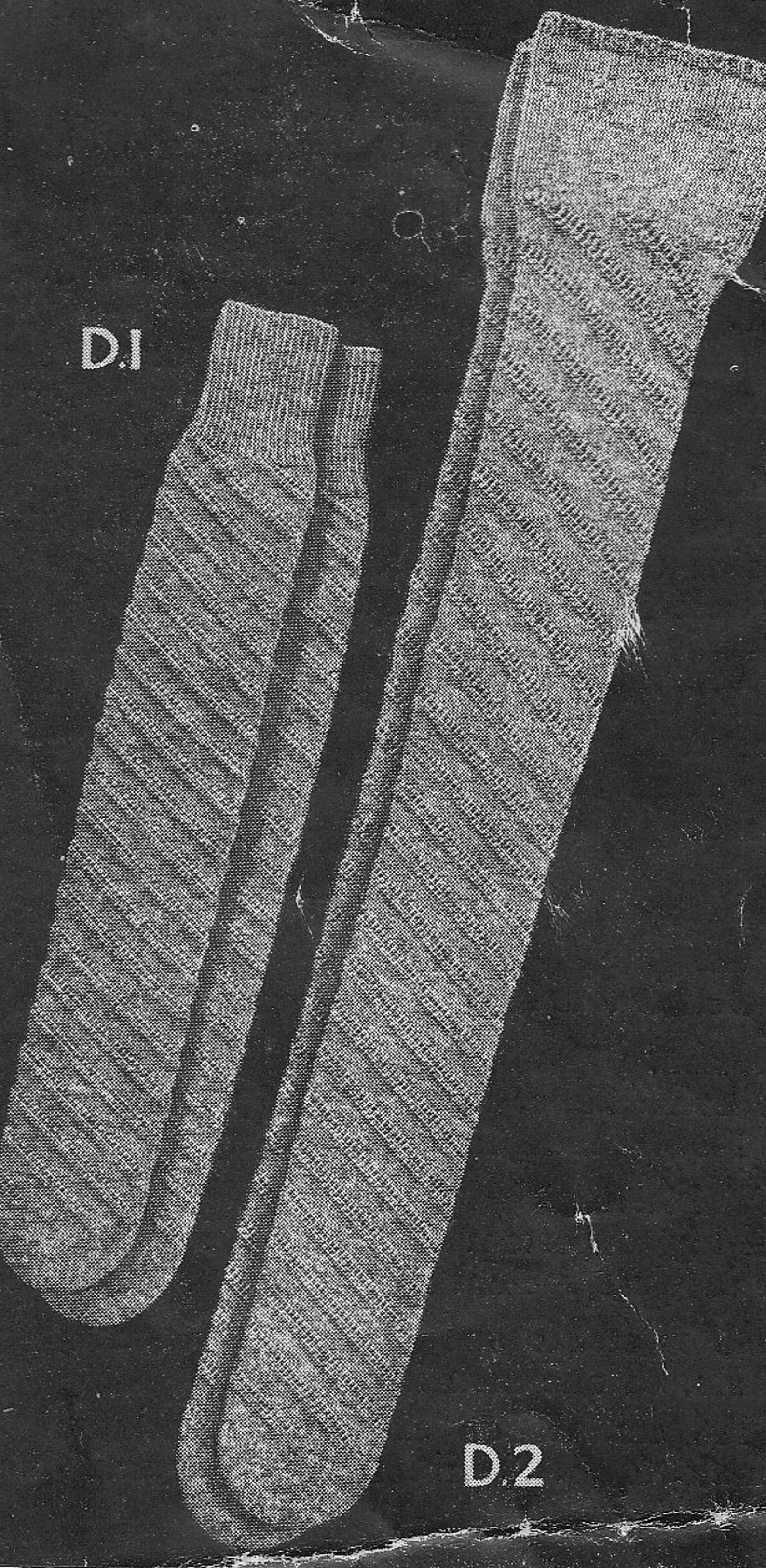 Pdf Vintage Knitting Pattern Ladies Socks and Stockings - Etsy