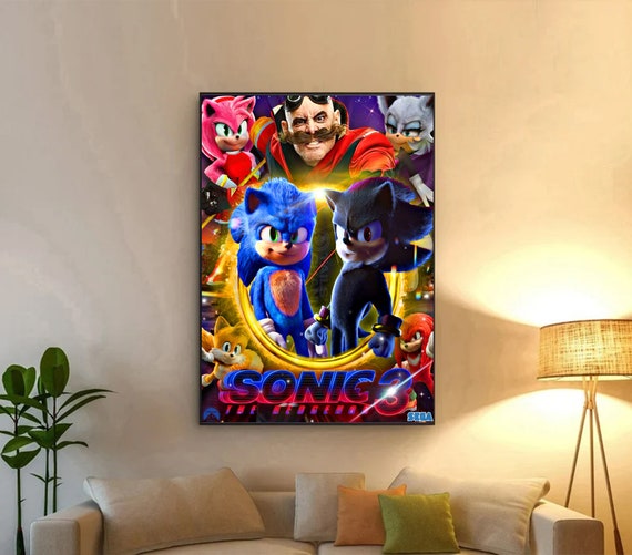 Sonic 3 Movie Poster Sonic the Hedgehog 3 Poster Sonic the - Etsy