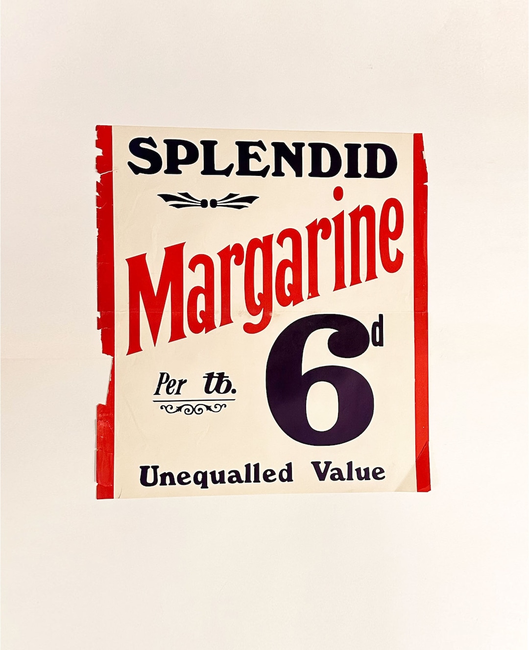 Vintage Poster Splendid Margarine Poster 1900s Early - Etsy
