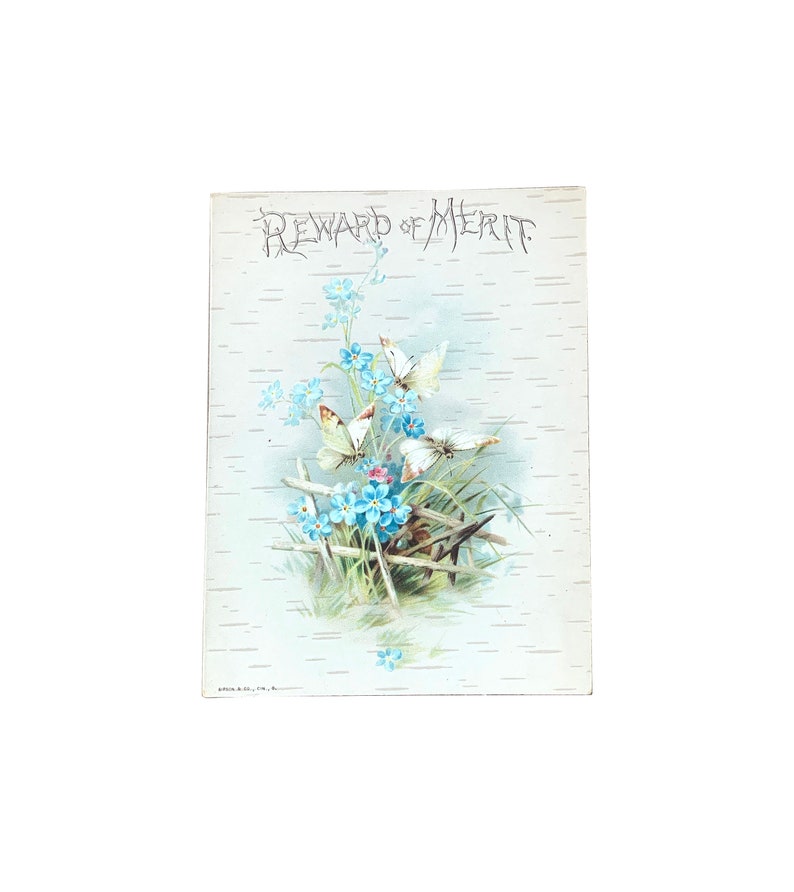 Reward of Merit Card, Merit Card, Vintage Card, Blank Card, Award Card ...