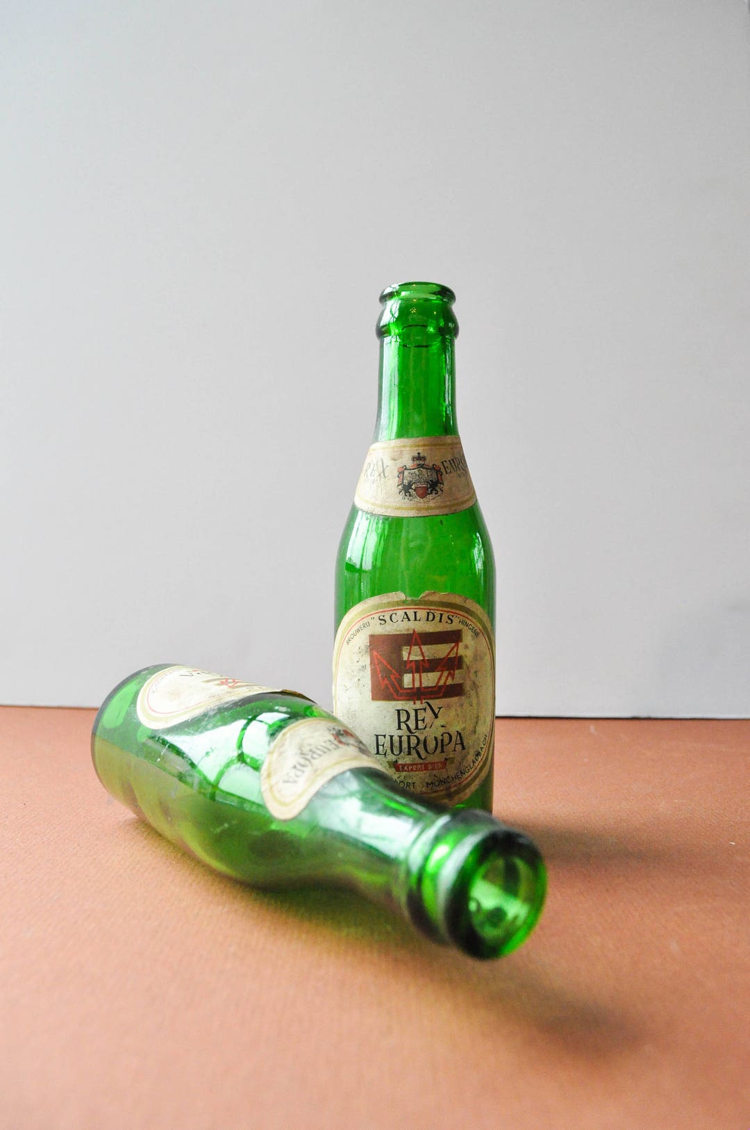 Rex Europa Beer Bottle, Vintage, European, Glass Bottle, Kitchen Decor ...