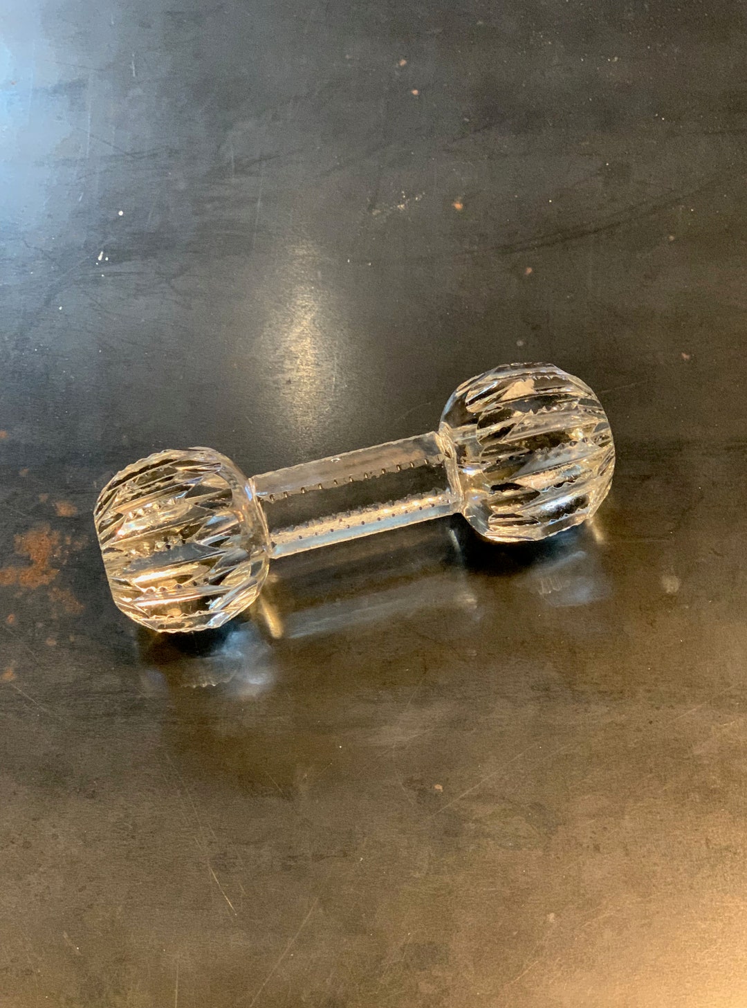 Large Cut Glass Crystal Knife Rest, American Brilliant Period Glass ...