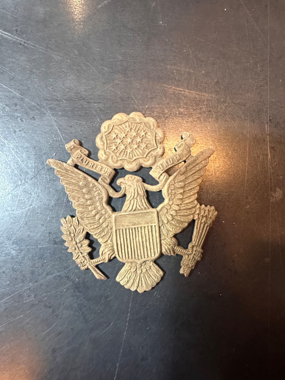 Vintage WWI and WWII Officers Medal, Cap, Army, Military Service ...