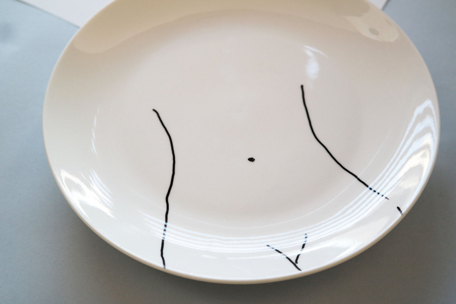 Ceramic Plate With Body Design - Etsy