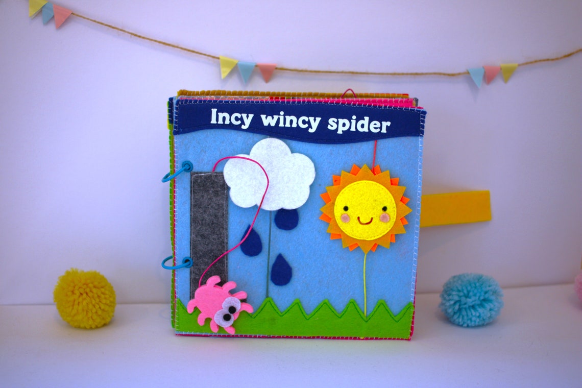 Nursey Rhyme Busy Book, Quiet Book, Sensory Book, Birthday Present for ...