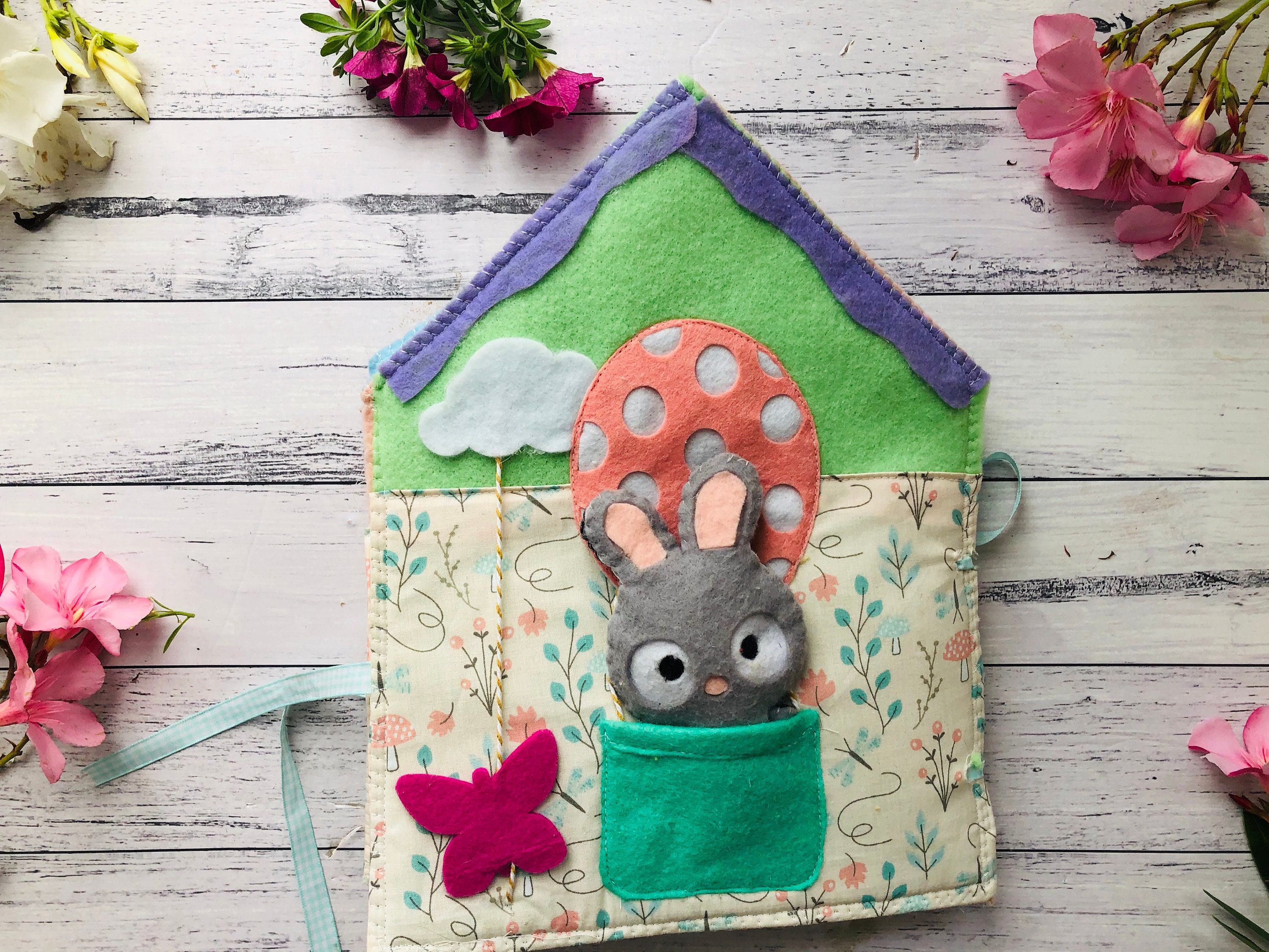 Personalised Bunny Busy Book Sensory and Fine Motor Book - Etsy
