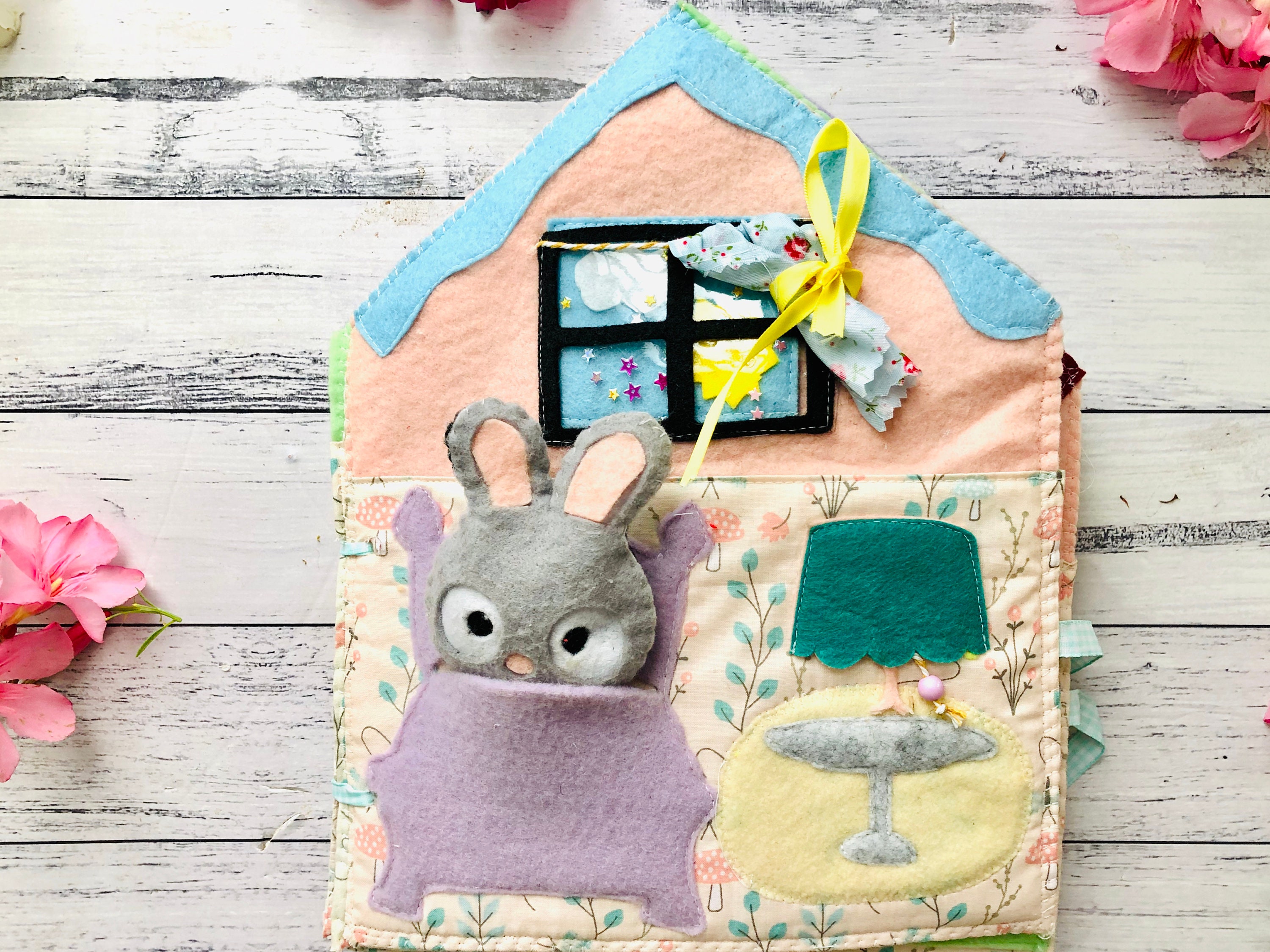 Personalised Bunny Busy Book Sensory and Fine Motor Book - Etsy