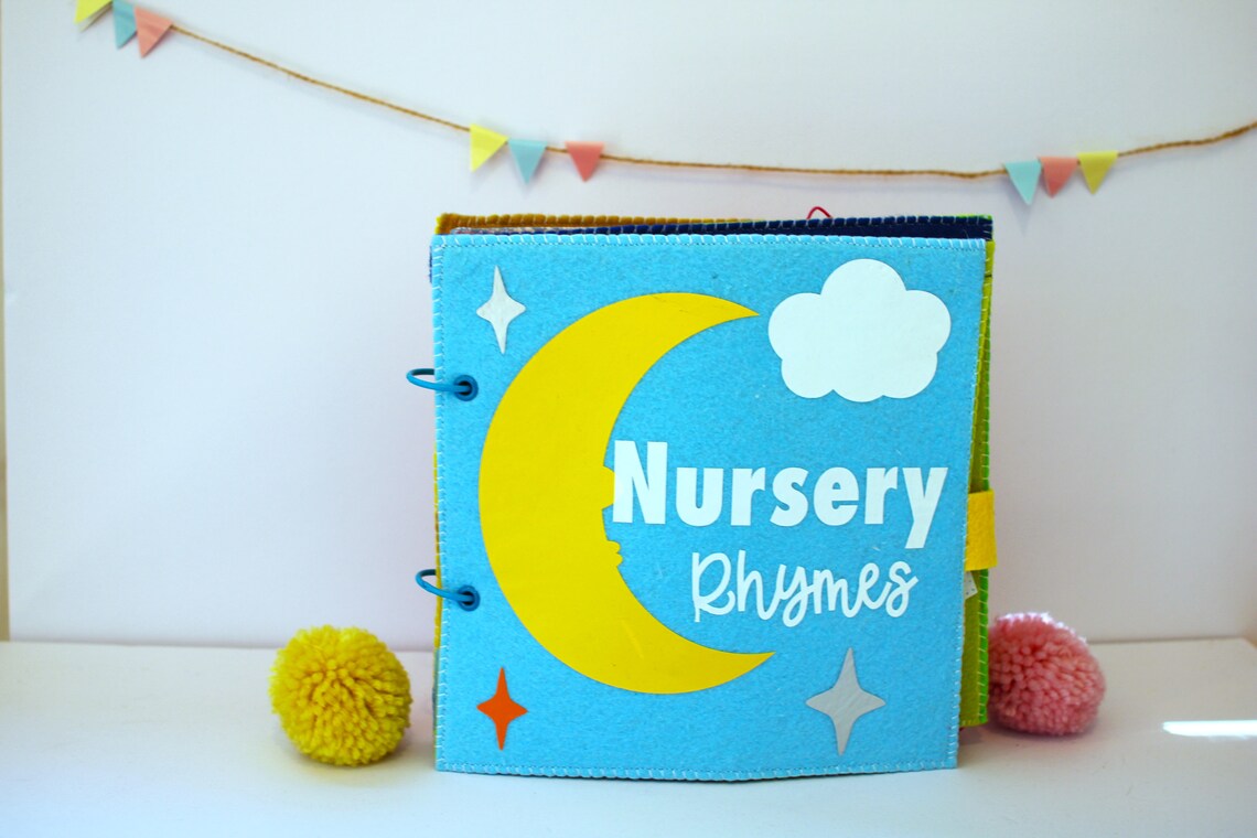 Nursey Rhyme Busy Book, Quiet Book, Sensory Book, Birthday Present for ...