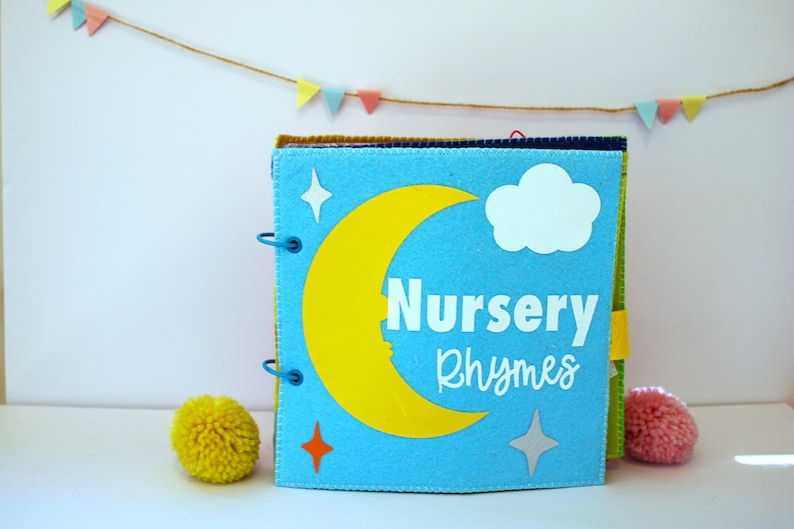 Nursey Rhyme Busy Book, Quiet Book, Sensory Book, Birthday Present for ...