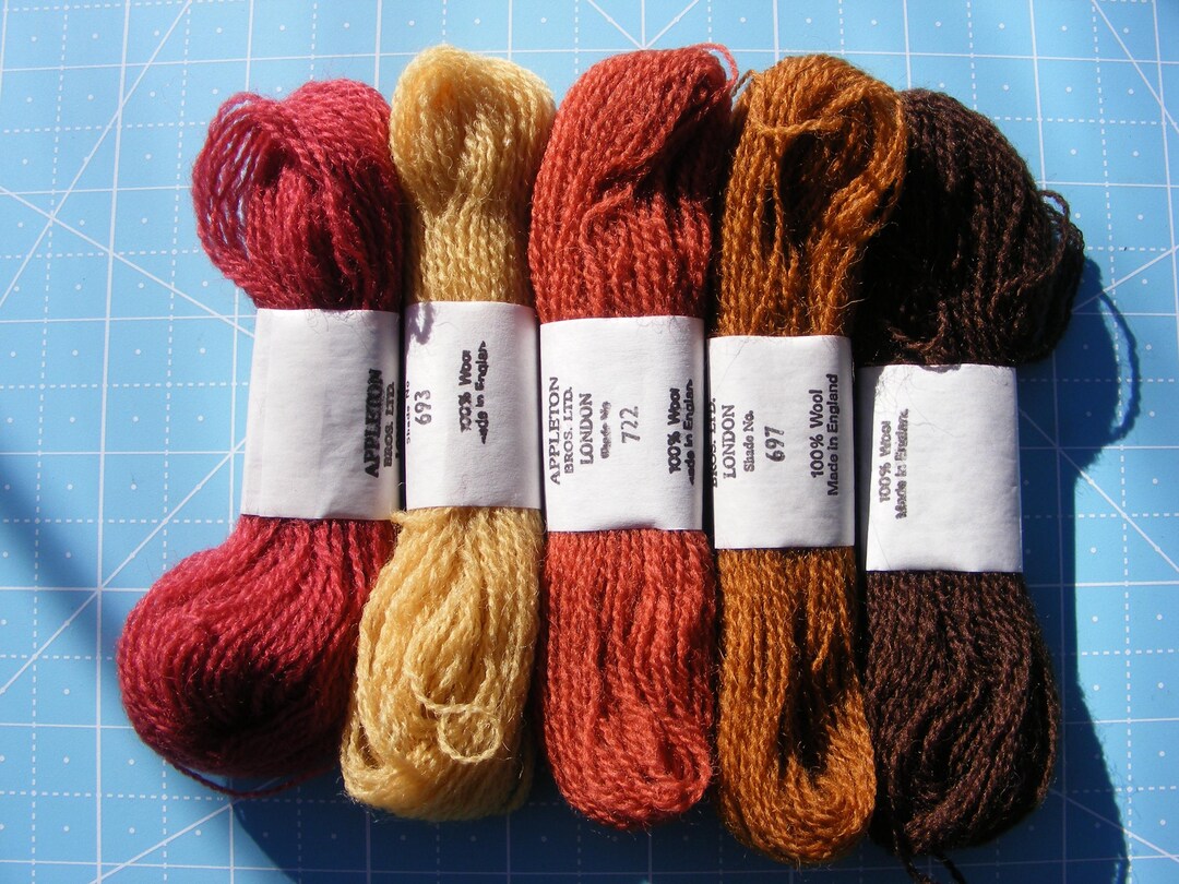 Appleton Crewel Embroidery Wool Yarn Skeins -autumn Shades Pack (30 ...
