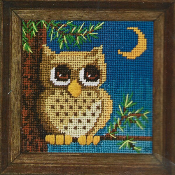 Owl Needlepoint - Etsy