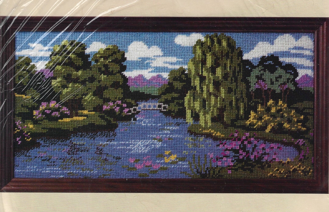 Impressionist Landscape Needlepoint Kit wool Yarnsize 8x16 - Etsy