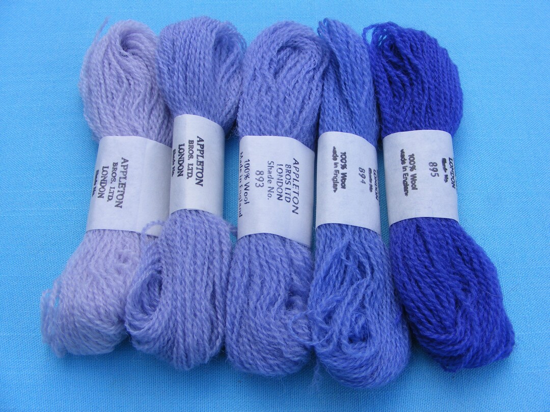Appleton Crewel Embroidery Wool Yarn Skeins hyacinth Purple Shades Pack ...