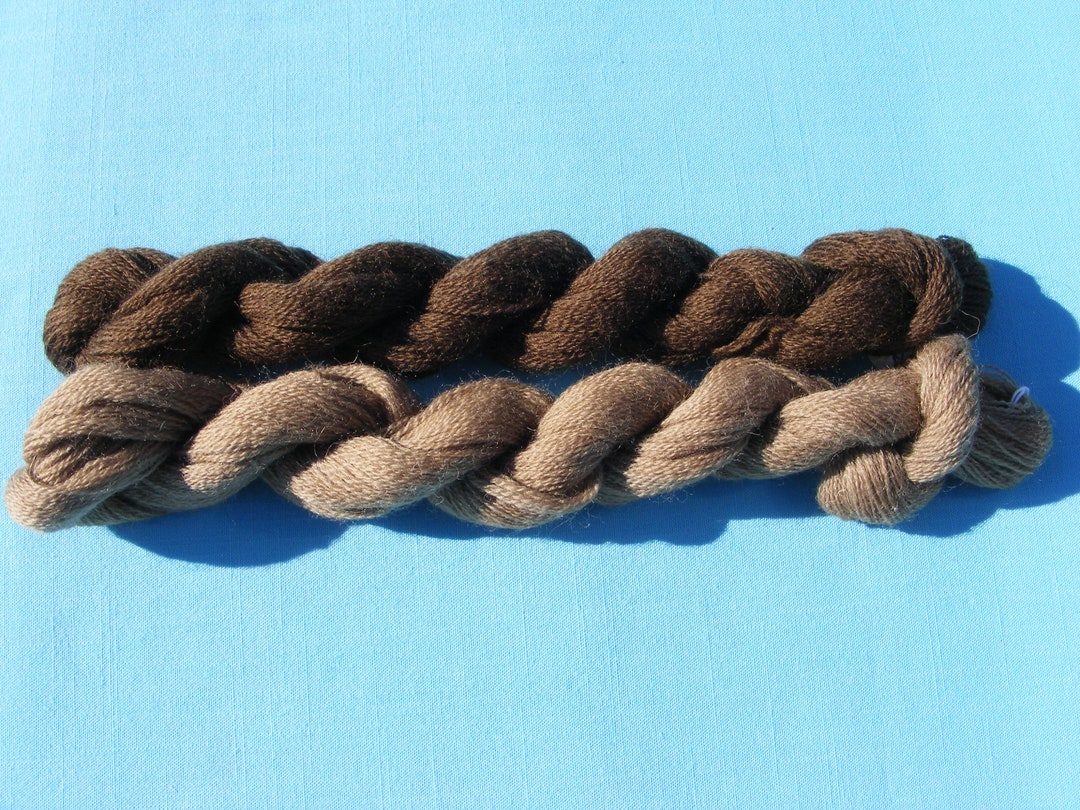 Appleton Crewel Wool Yarn - Shades of Drab Fawn -180 Yard Each(2 Hanks ...