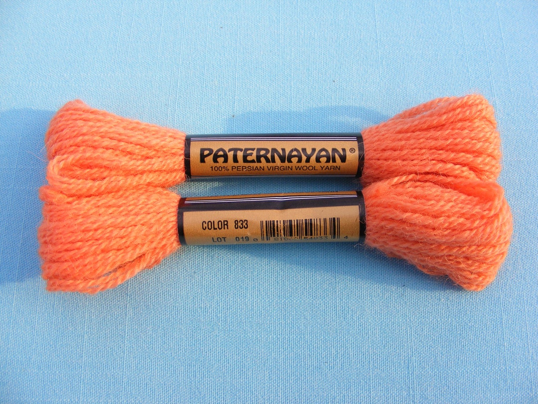 Paternayan Persian Wool Yarn -833 Bittersweet Orange -8yd Each(2 Skeins ...