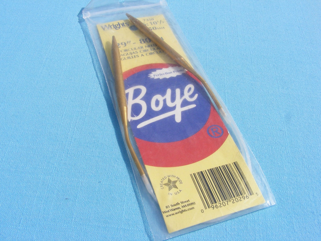 Boye 29 Aluminum Circular Knitting Needles size 10.5. Color: Gold - Etsy