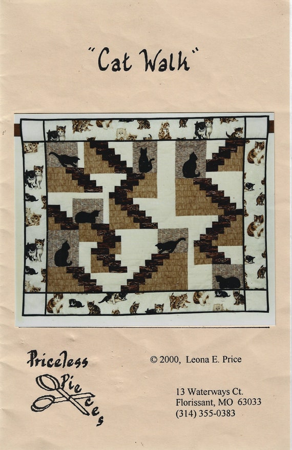 Cat Walk Quilt Pattern Booklet 36x39 by - Etsy
