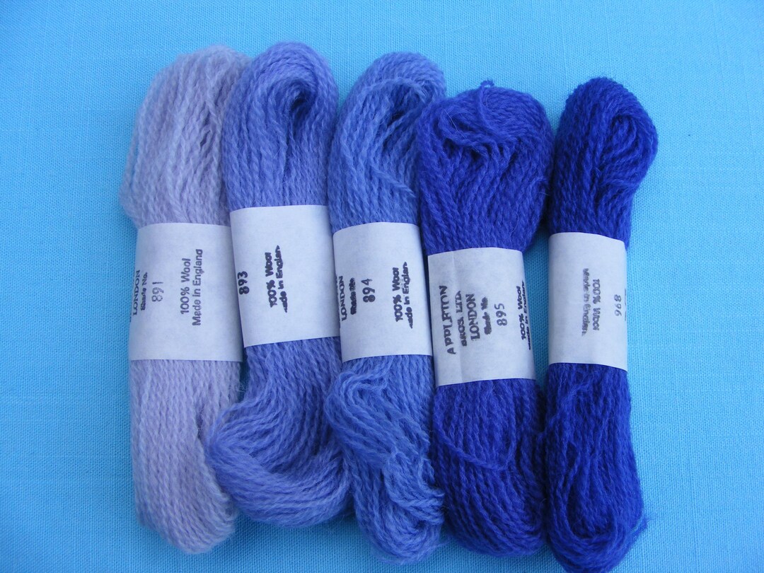 Appleton Crewel Embroidery Wool Yarn Skeins -hyacinth Purple Shades ...