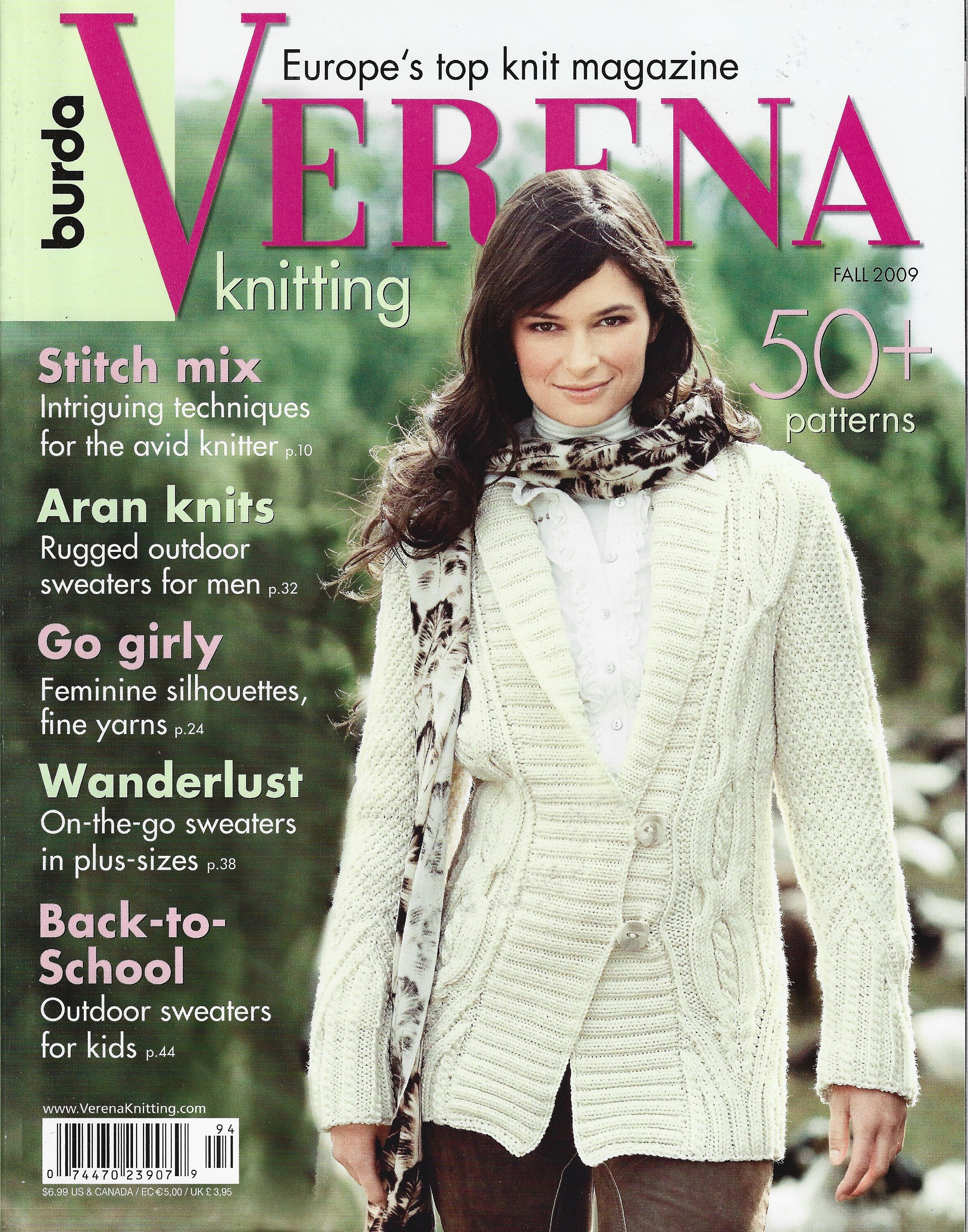 Burda Knitting Magazine Verena Sweater Cardigan Patterns Select Issues Available Etsy