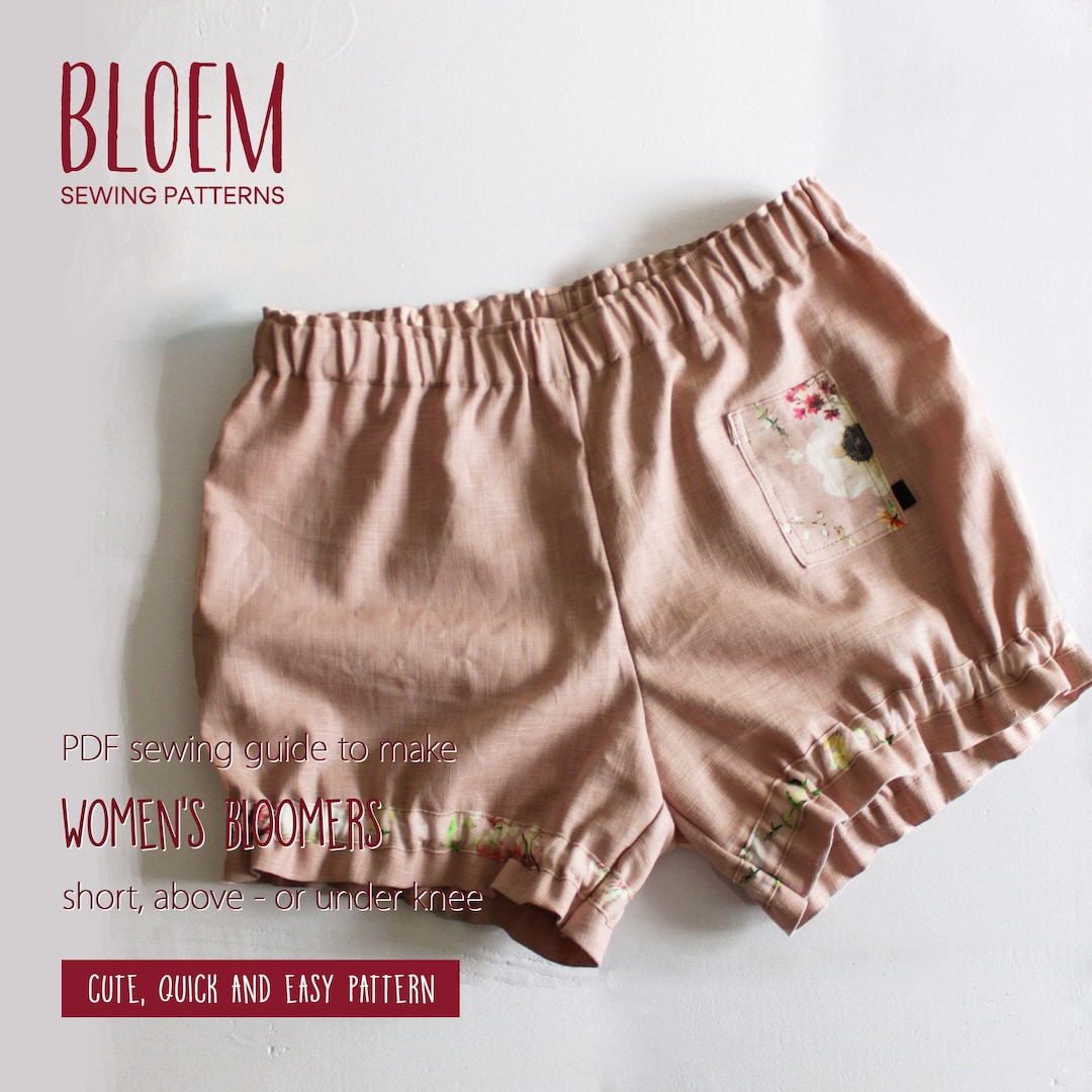 Sewing Pattern for Women's Bloomers: Instant PDF Downloadable Shorts ...