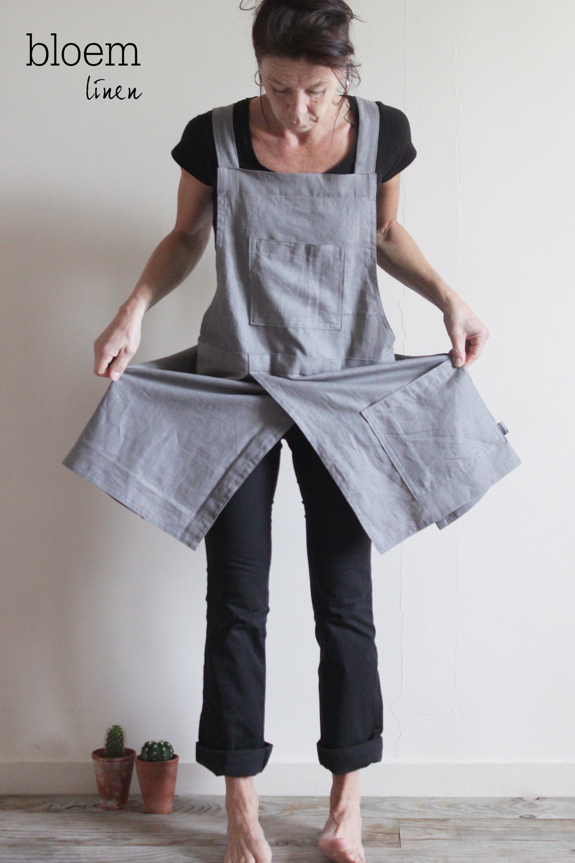 Sewing Pattern Split-leg Potters Apron No Tie Cross Back - Etsy Canada